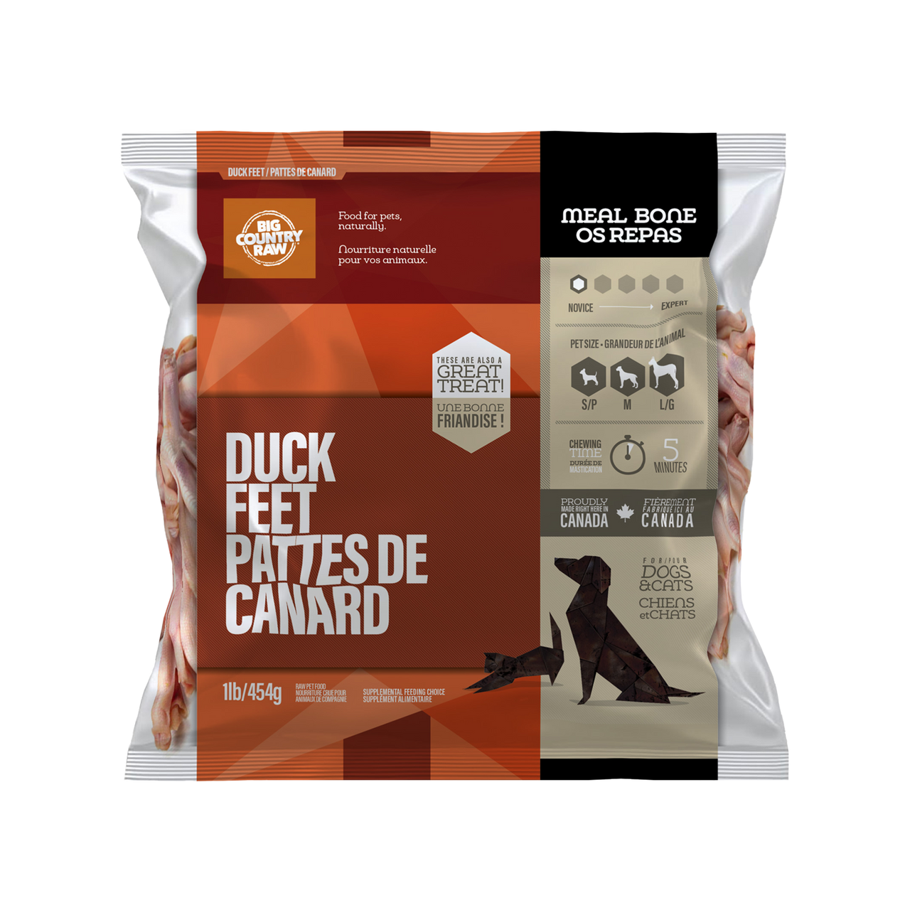 Big Country Raw - Frozen Duck Feet (1lb) - Critter & Co. Pet Outpost